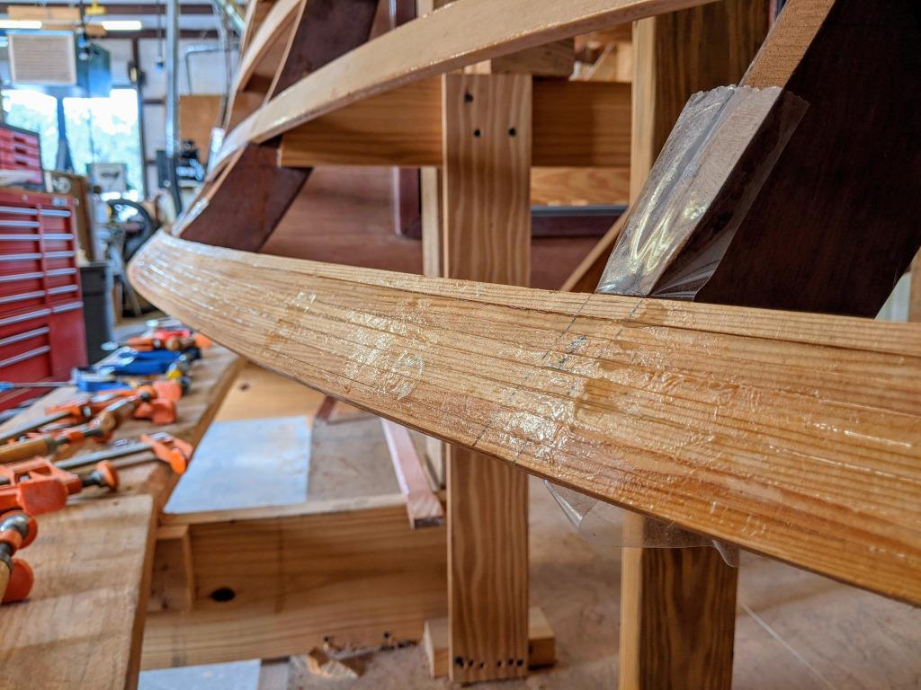 Laminating the Sheer Clamp – Ashley River Boatworks