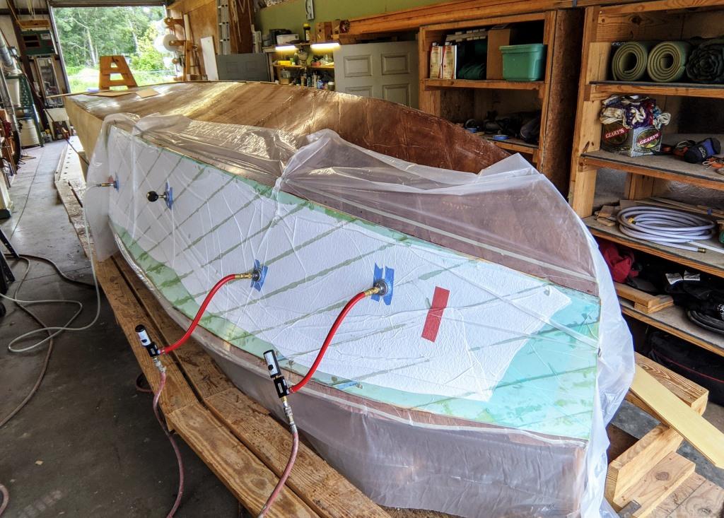 Cold Molding the Next Layer – Ashley River Boatworks